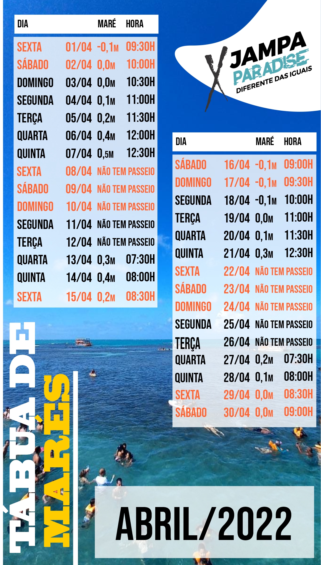 Jampa Paradise | O Melhor e mais completo site de passeios